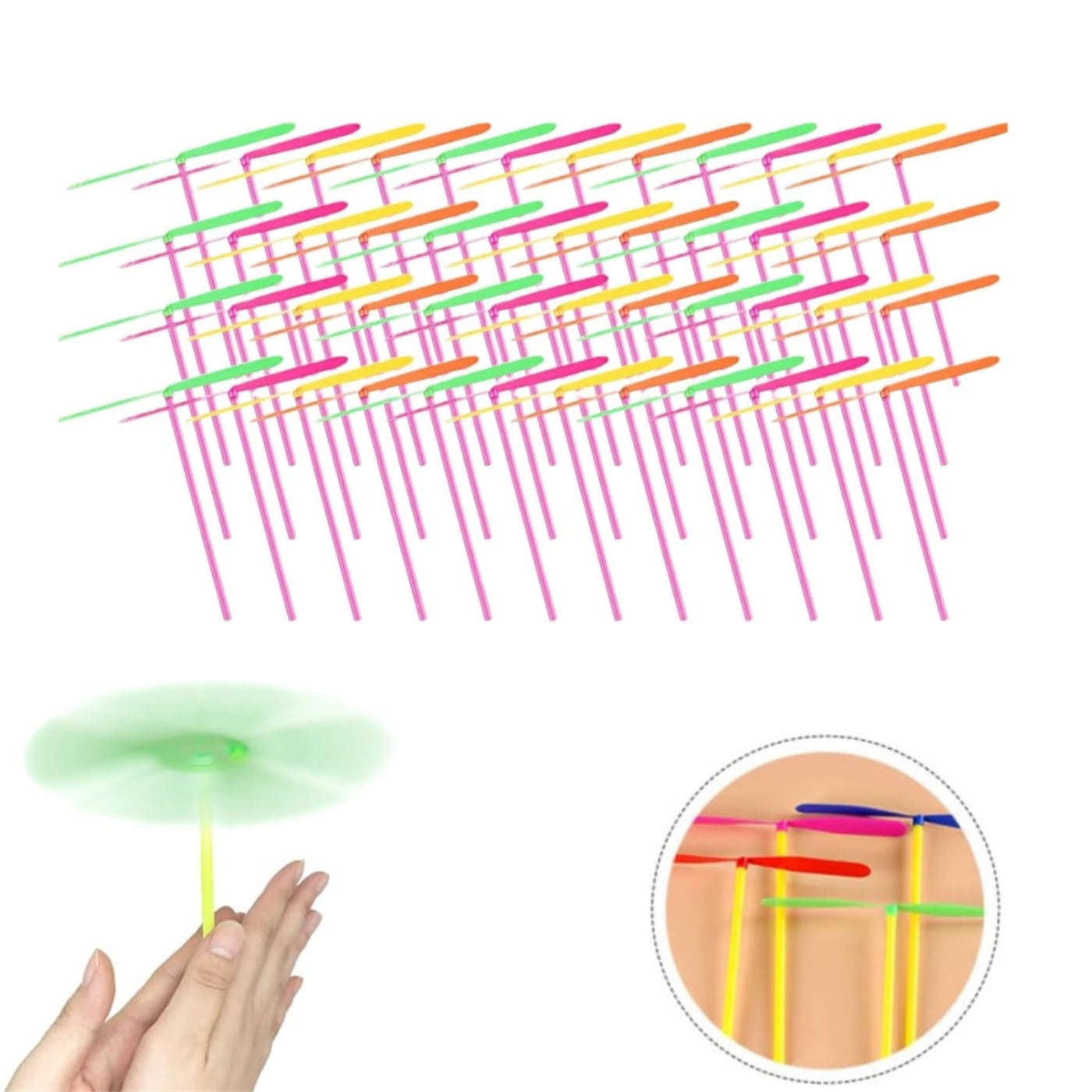 100-Pack Flying Helicopter Toys,Hand Aero Props,Outdoor Birthday Party ...