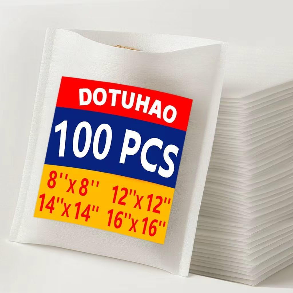 100 Pack Foam Pouches, 8x8'' & 12x12'' & 14x14'' & 16x16'' - Each 25 ...