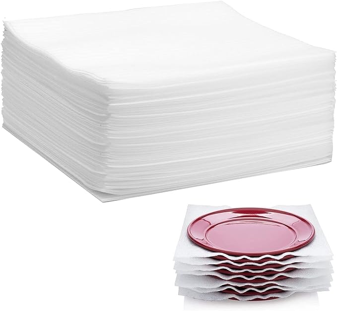 100 Pack Foam Wrap Sheets for Packing Storage Shipping Moving Supplies ...