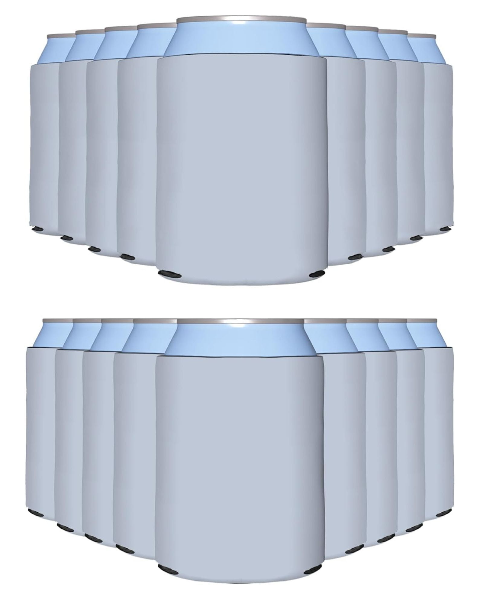 100 Pack Frost Blank Can Cooler Sleeves, Customizable Bulk Sublimation ...