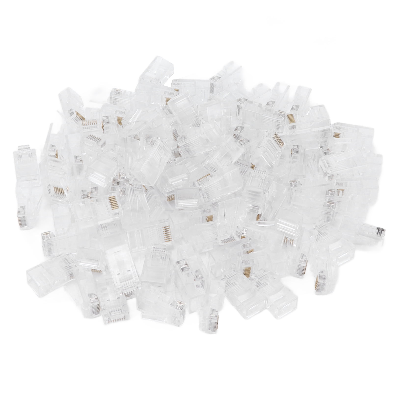 100 Pack Gold-Plated TF1013C Unshielded RJ45 Modular Plugs, 8P8C CAT5 ...