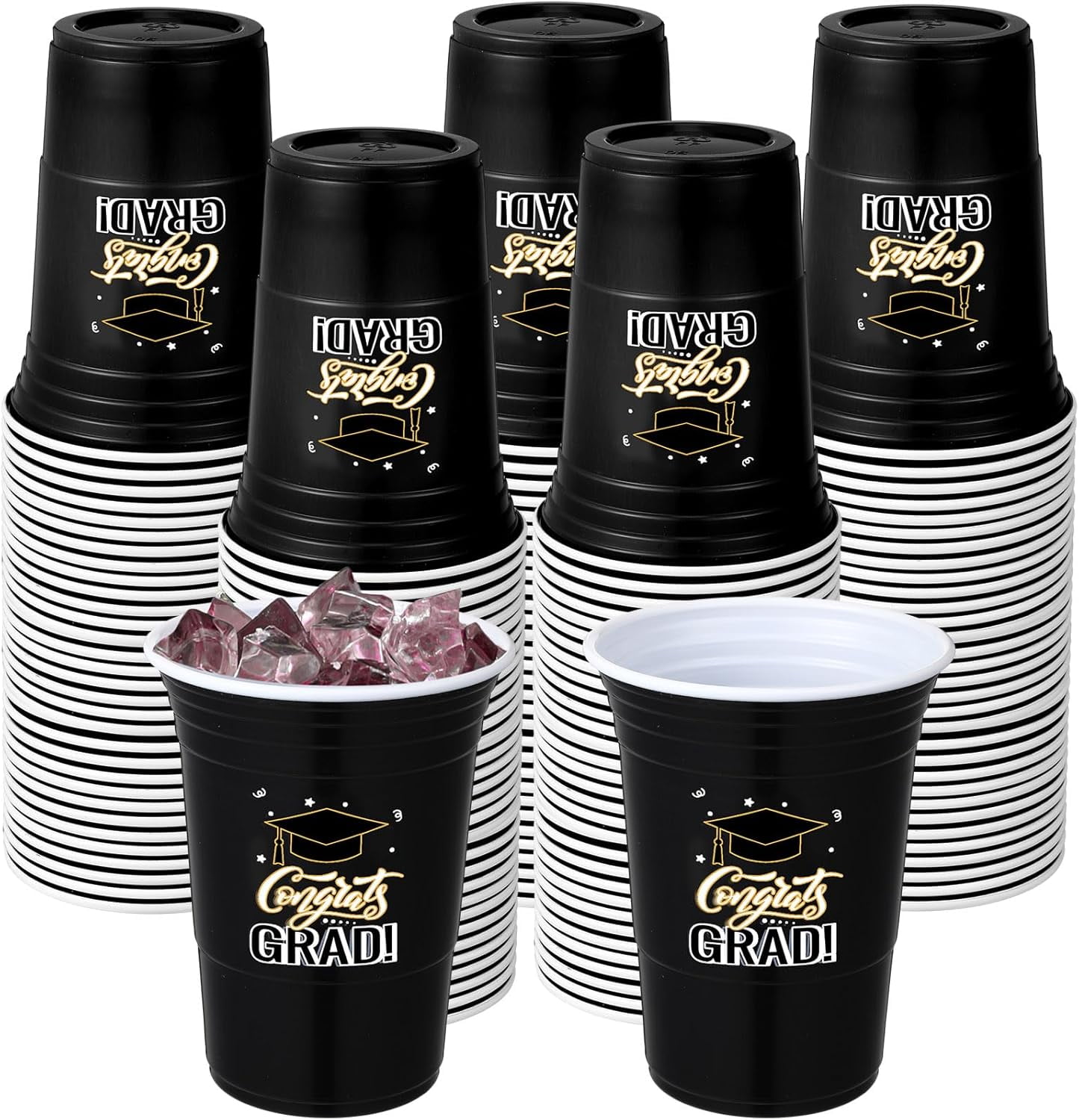 100 Pack Graduation Cups Bulk 16 oz Congrats Grad Cups 2025 Disposable ...