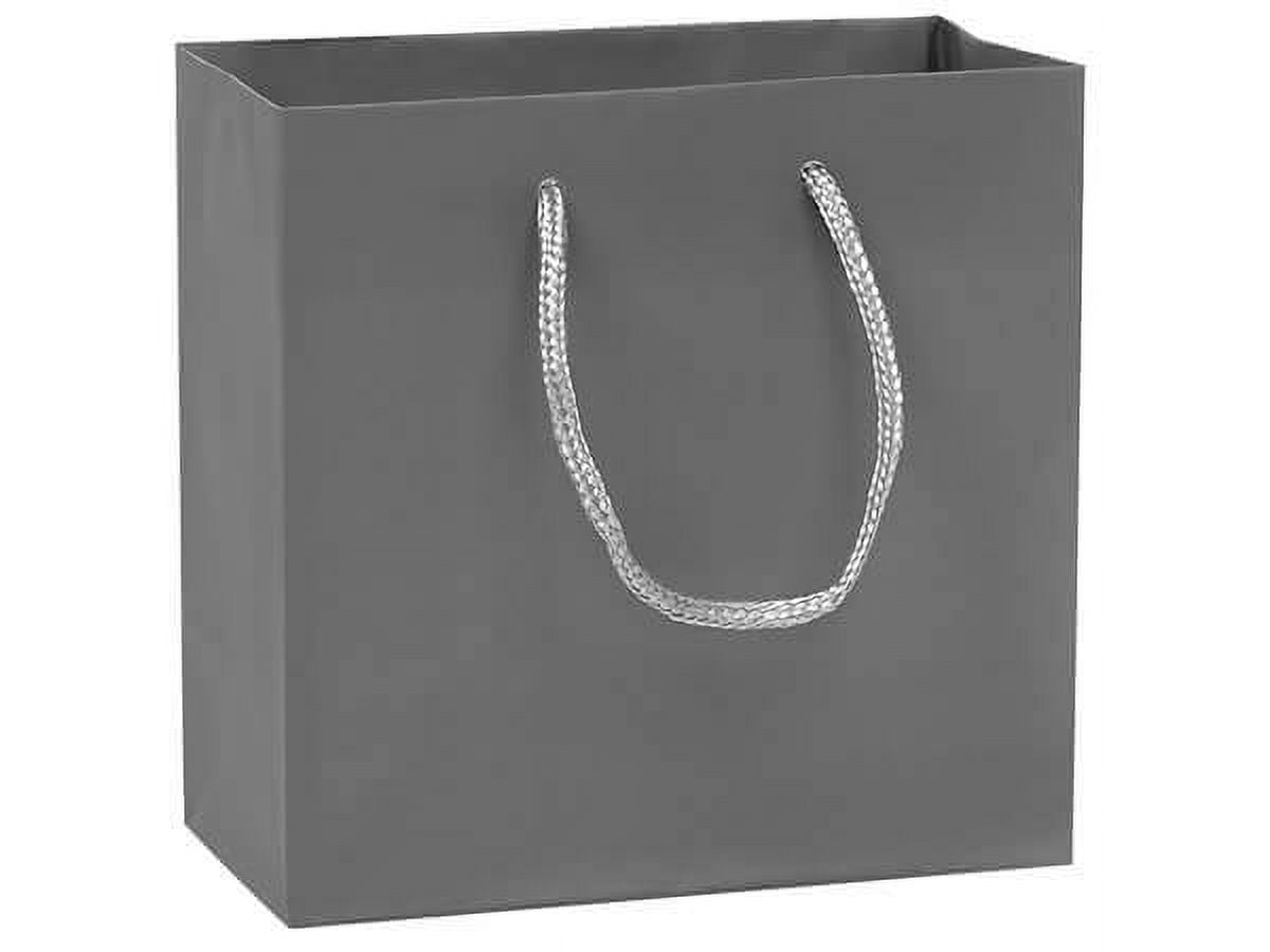 100 Pack, Gray Matte Gift Bags, Jewel 6.5X3.5X6.5" for Party Favors ...