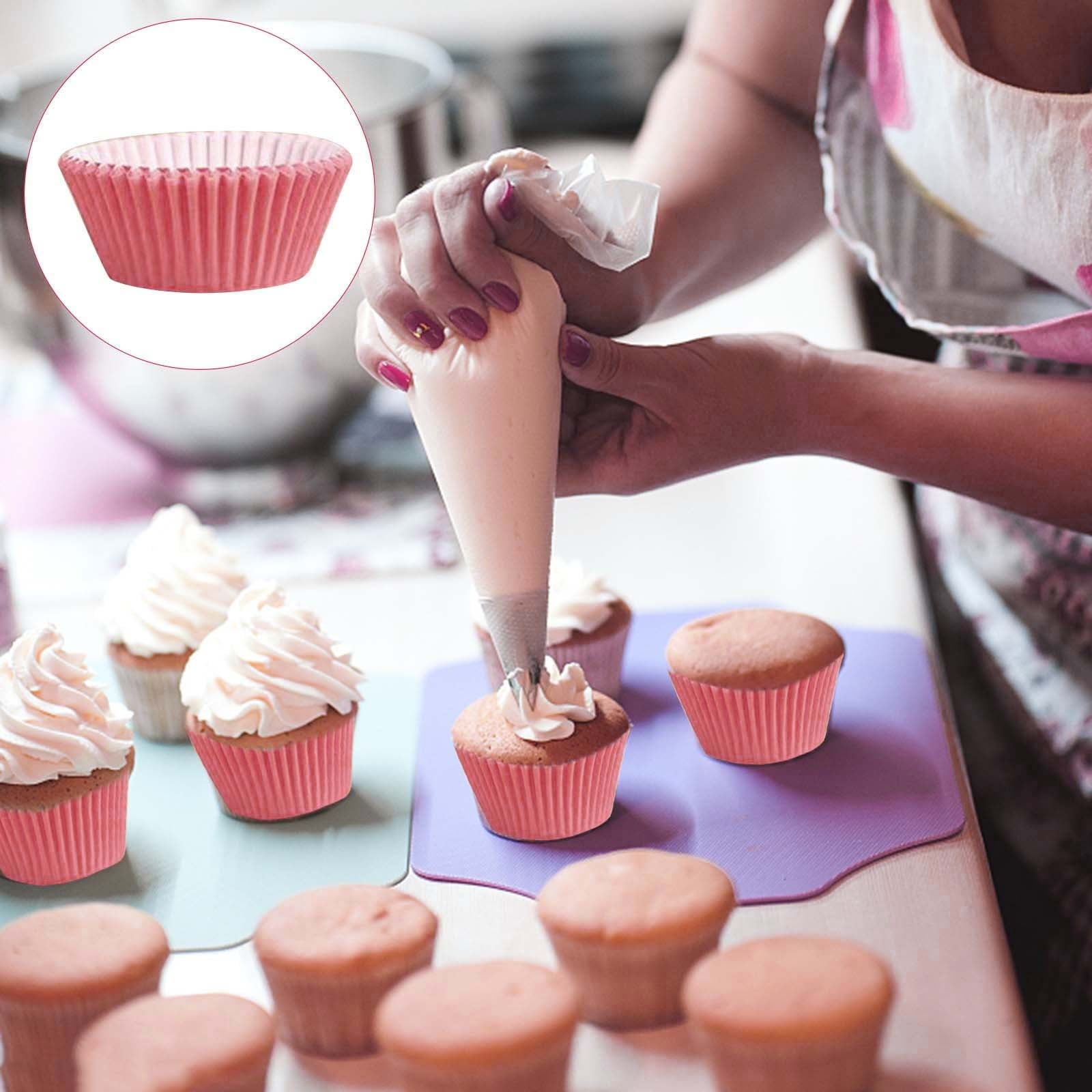 100-Pack Greaseproof Cupcake Liners - Professional Baking Cups for ...