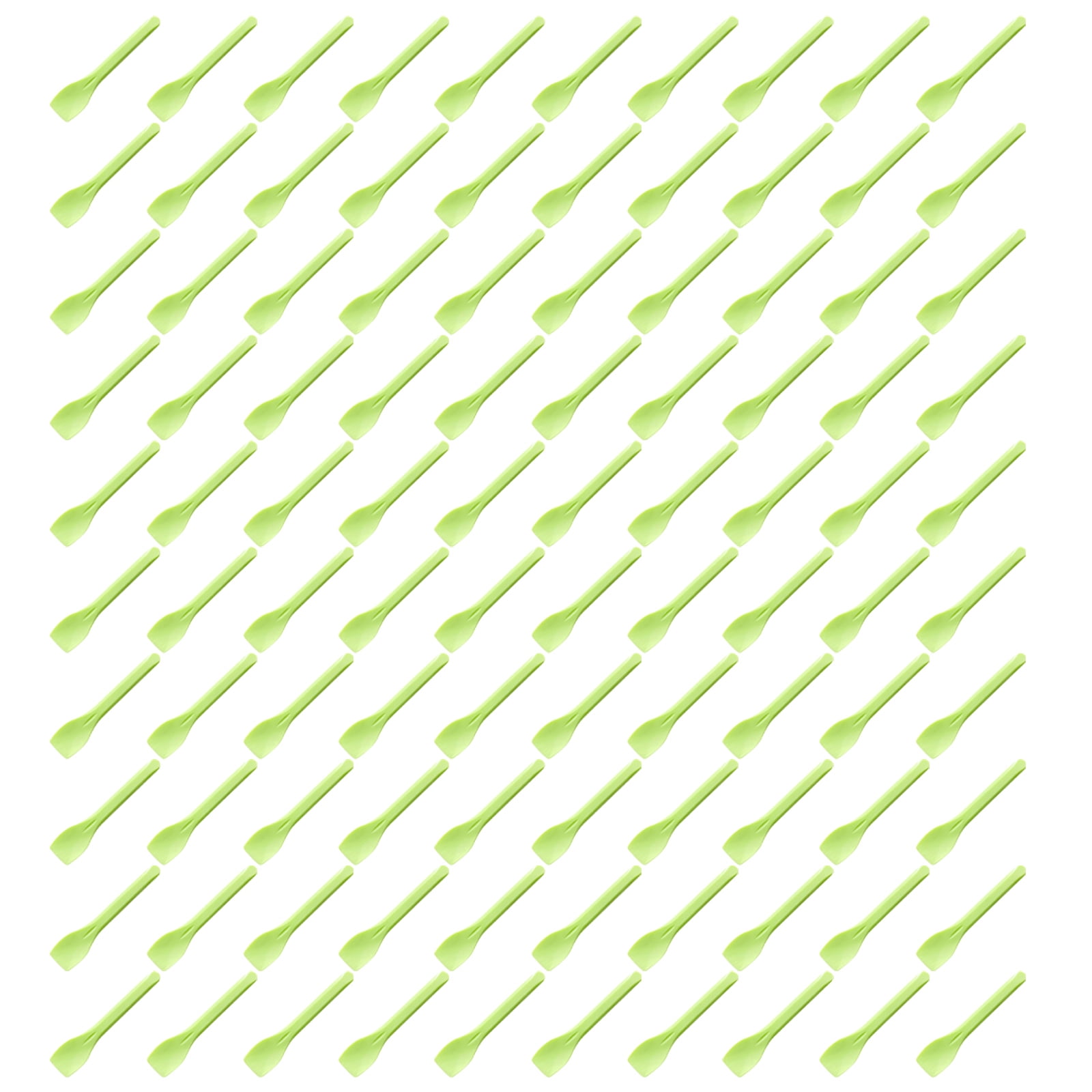 100 Pack Green Ice Cream Scoops,Disposable Ice Spoons Individual ...