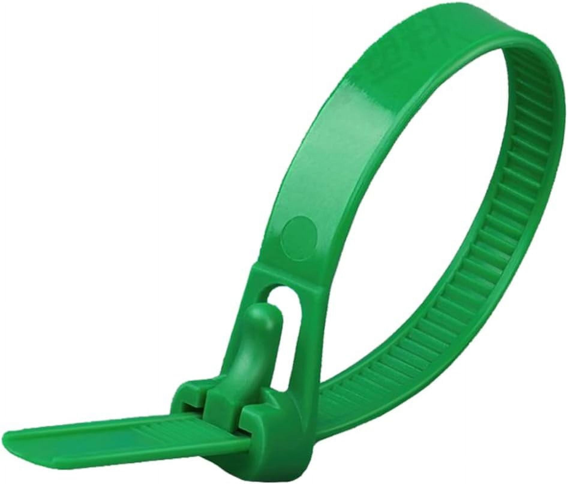 100 Pack Green Thick Cable Ties Heavy Duty Large 500mm×7.6mm Strong ...