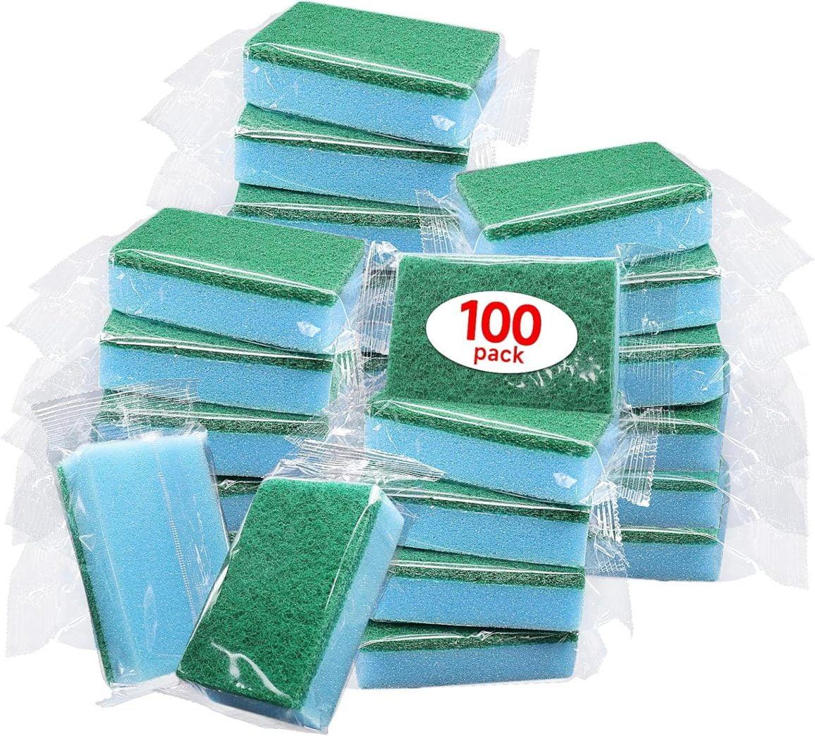 (100 Pack) HYYF Individually Wrapped Sponges,Sponge Individually ...