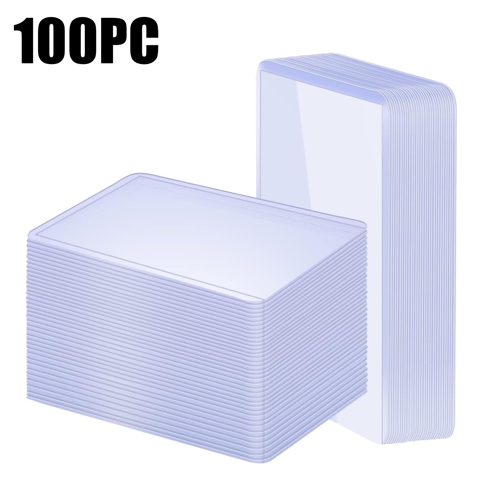 100 Pack Hard Plastic Card Sleeves Tops PVC Material for Various Cards ...