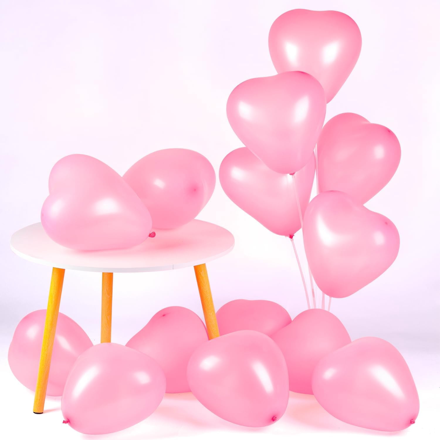 100 Pack Heart Shaped Balloons,10 Inch Latex Heart Balloons for ...