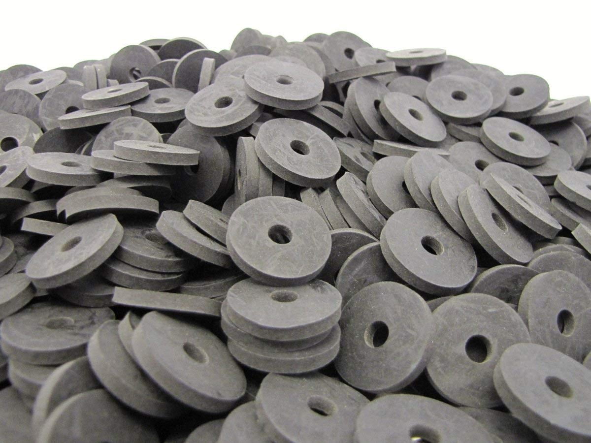 (100 Pack) Heavy Duty Abrasion Resistant Rubber Washers - 1" OD X 1/4 ...