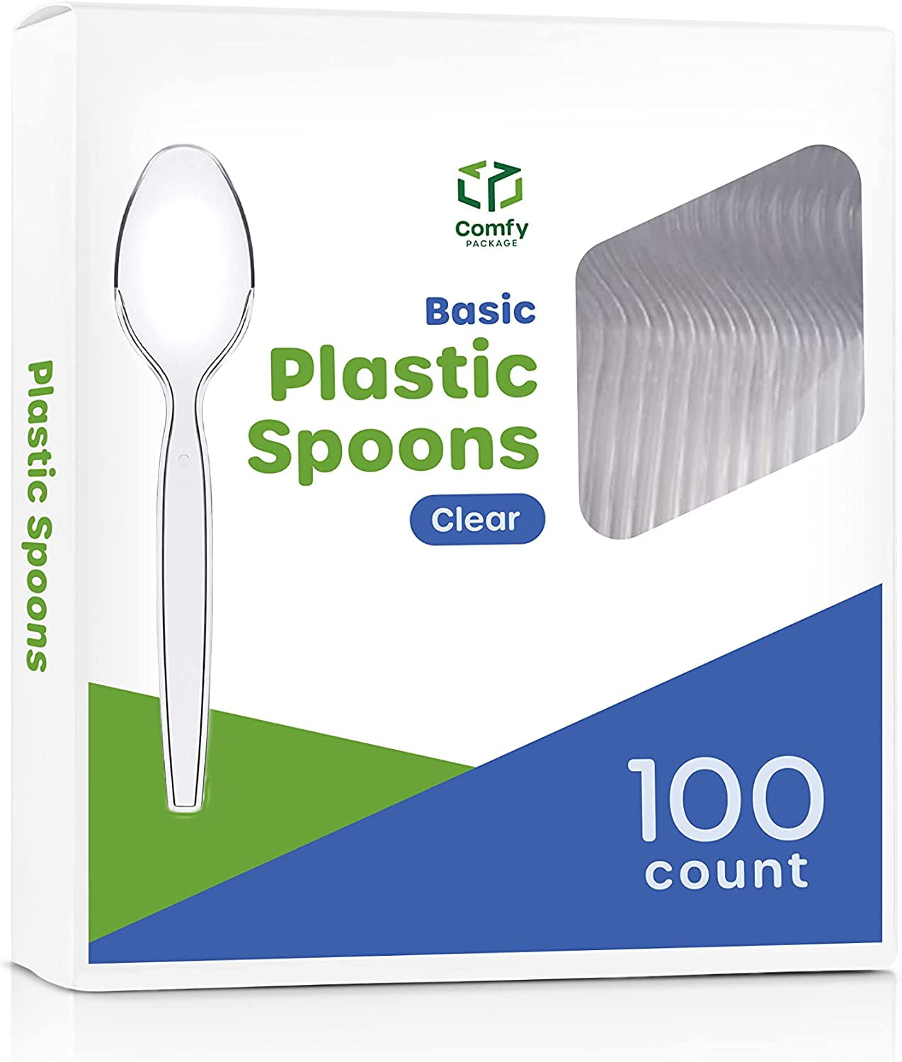 [100 Pack] Heavy Duty Disposable Clear Plastic Spoons - Plastic ...