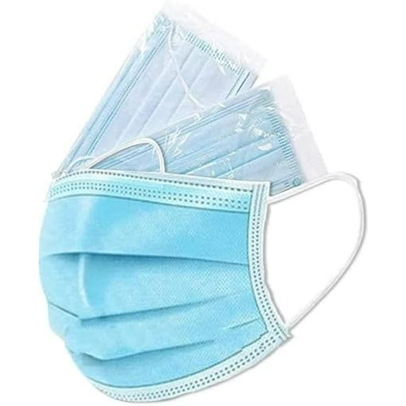 100-Pack High-Quality Disposable Face Masks with Individual Wrapping ...
