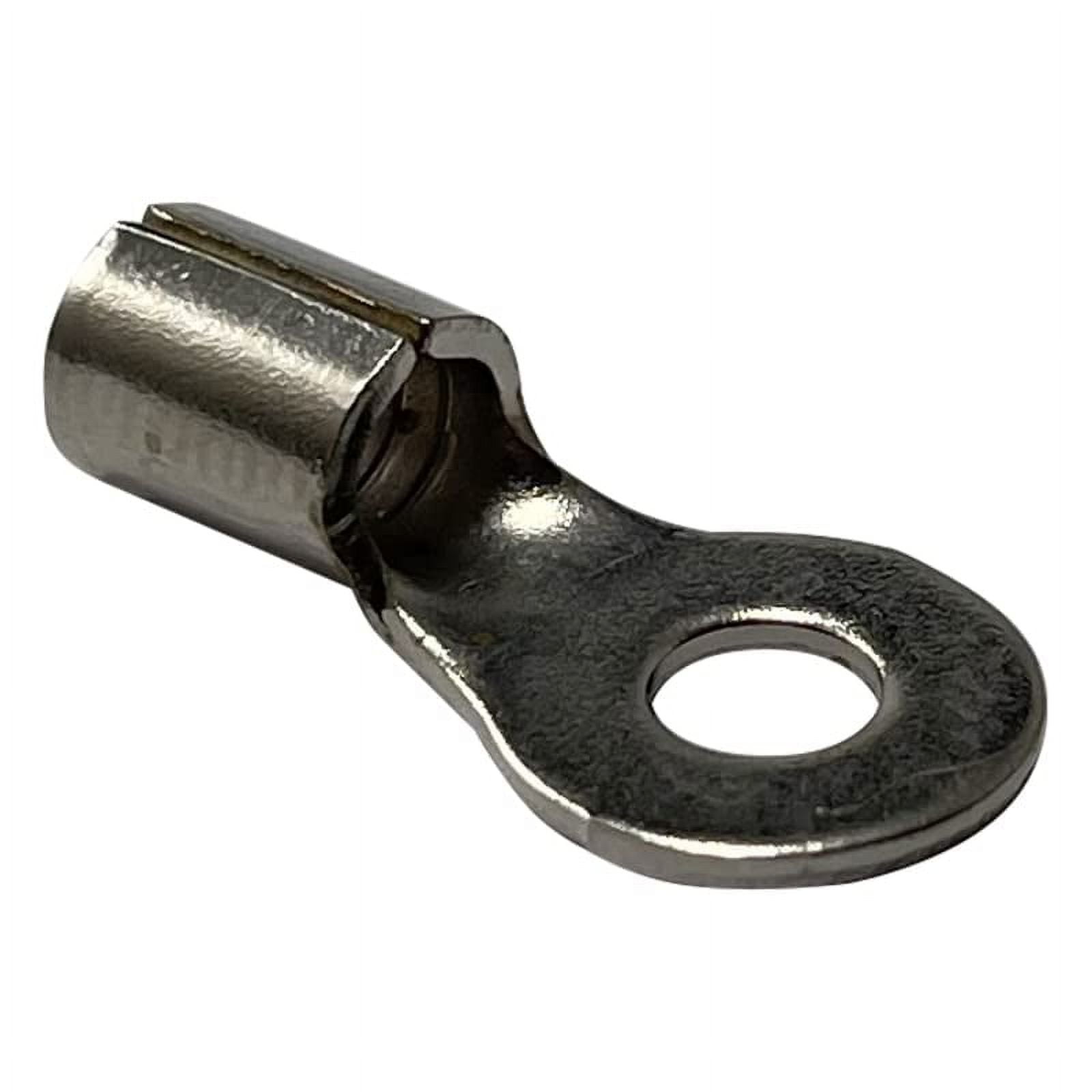 100 Pack - High Temp Non-Insulated Ring Connector - 8 Gauge #10 Stud ...