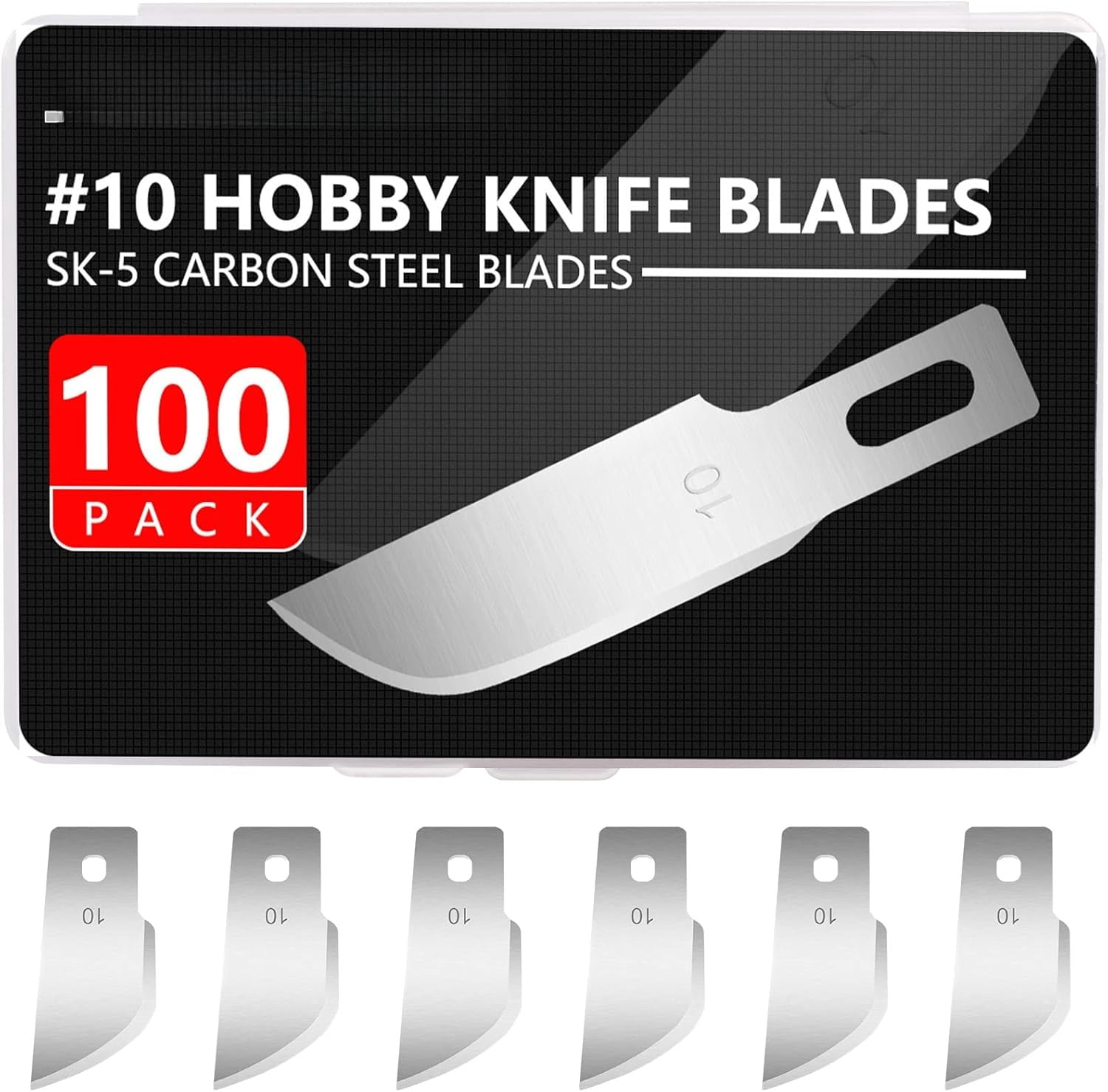 100 Pack Hobby Blades Set #10 Craft Knife Blades Refill Hobby Knife ...