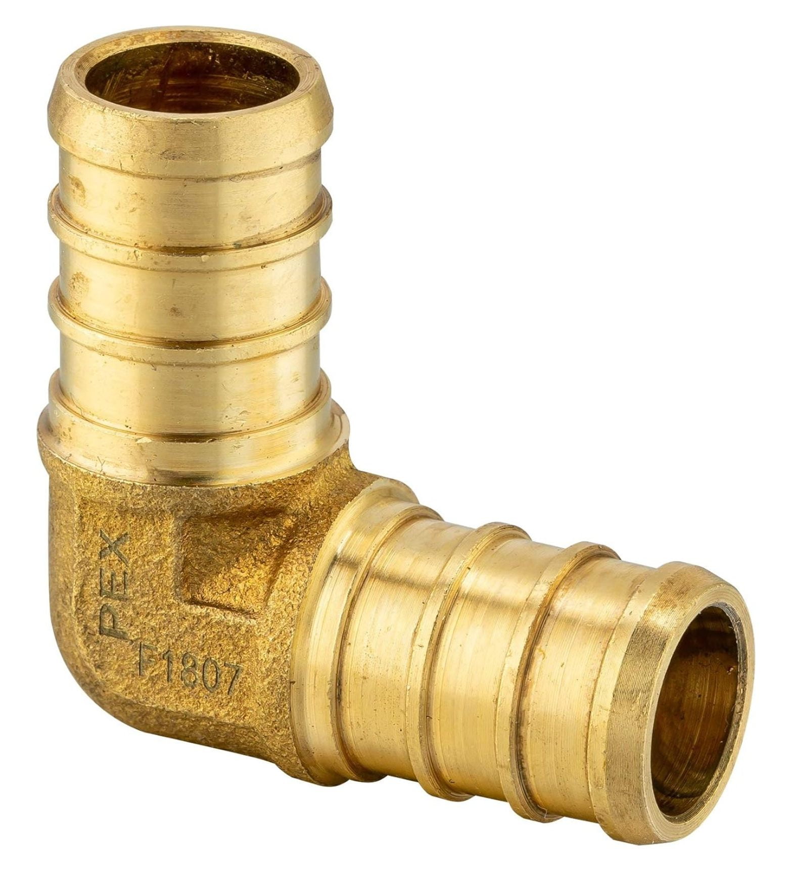 100-Pack Huang qing shan Barb Crimp Pex 1/2 inch X 1/2 Inch 90 Degree Elbow Brass Fittings For ...