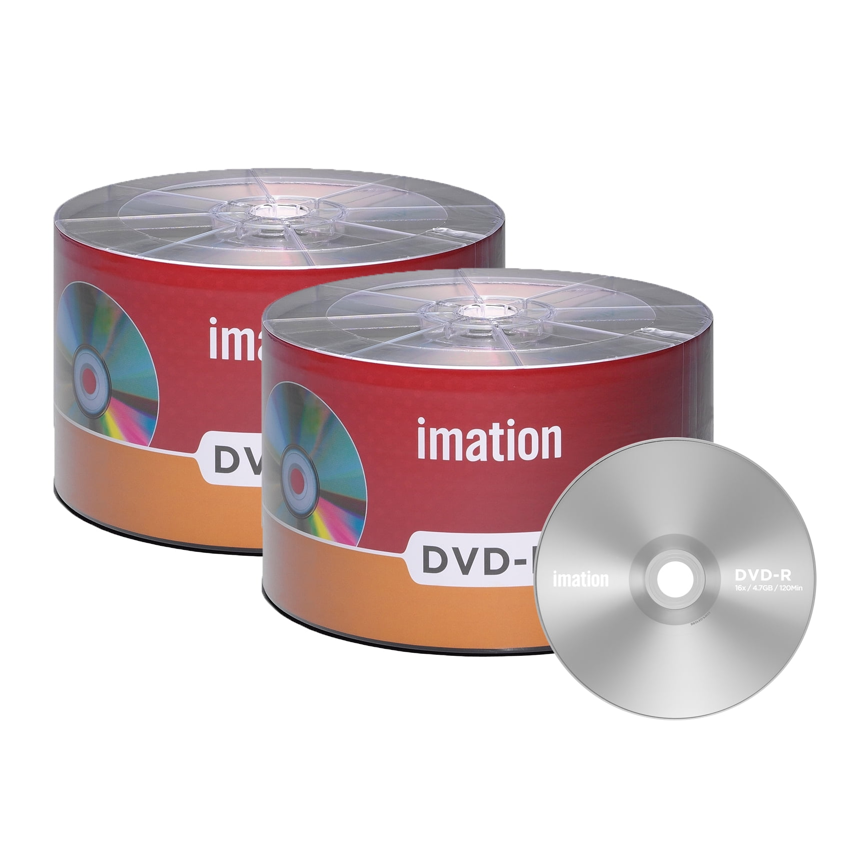 100 Pack Imation DVD-R 16X 4.7GB/120Min Branded Logo Blank Media ...