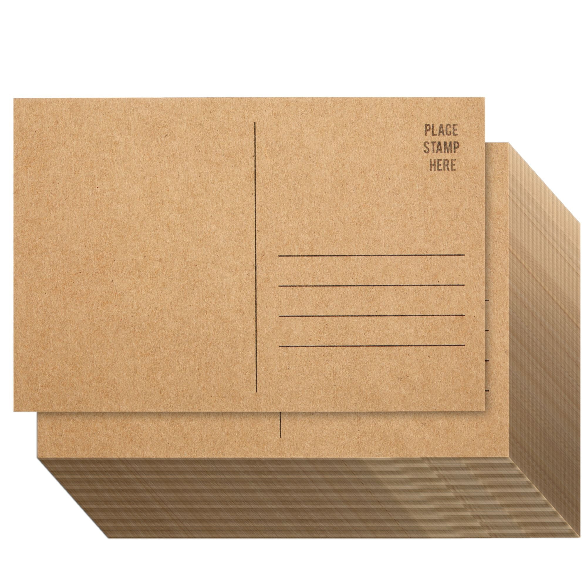 100 Pack Bulk Kraft Paper Blank Postcards for Mailing, Wedding, DIY ...