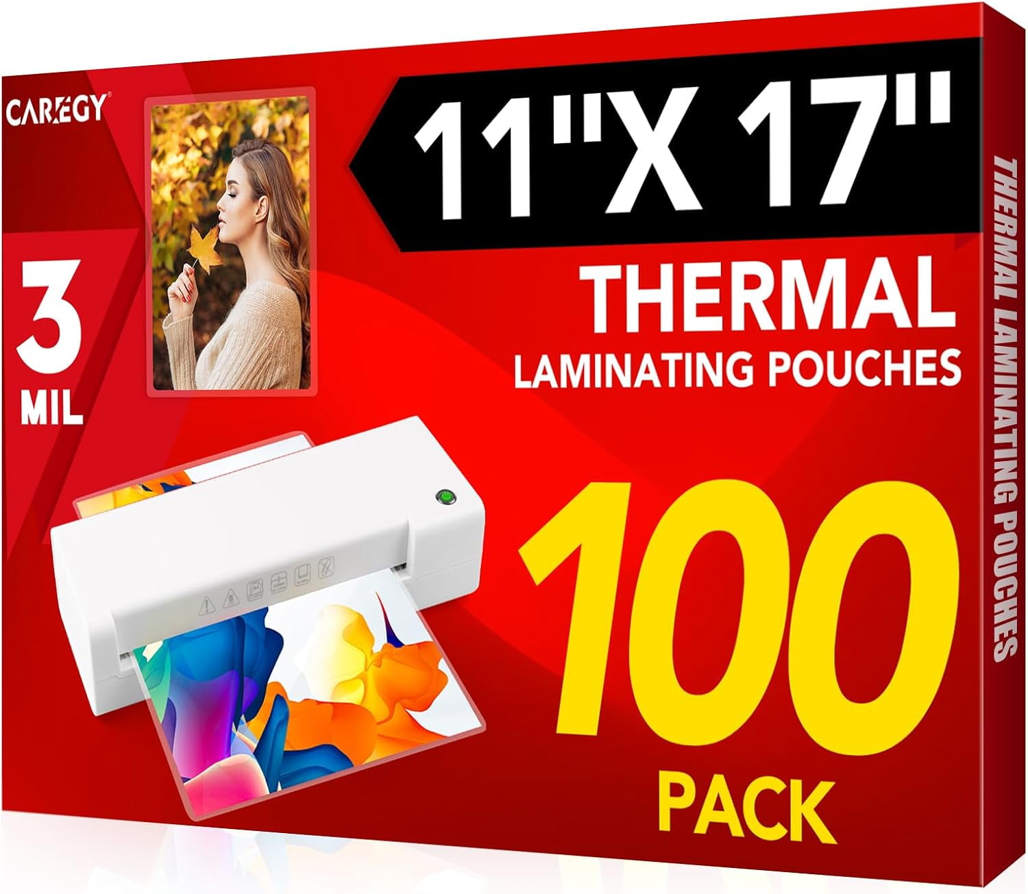 100 Pack Laminating Sheets, Hold 11 x 17 Inch Sheet, 3 Mil Clear ...