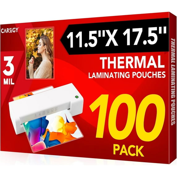 100 Pack Laminating Sheets, Hold 11 x 17 Inch Sheet, 3 Mil Clear ...