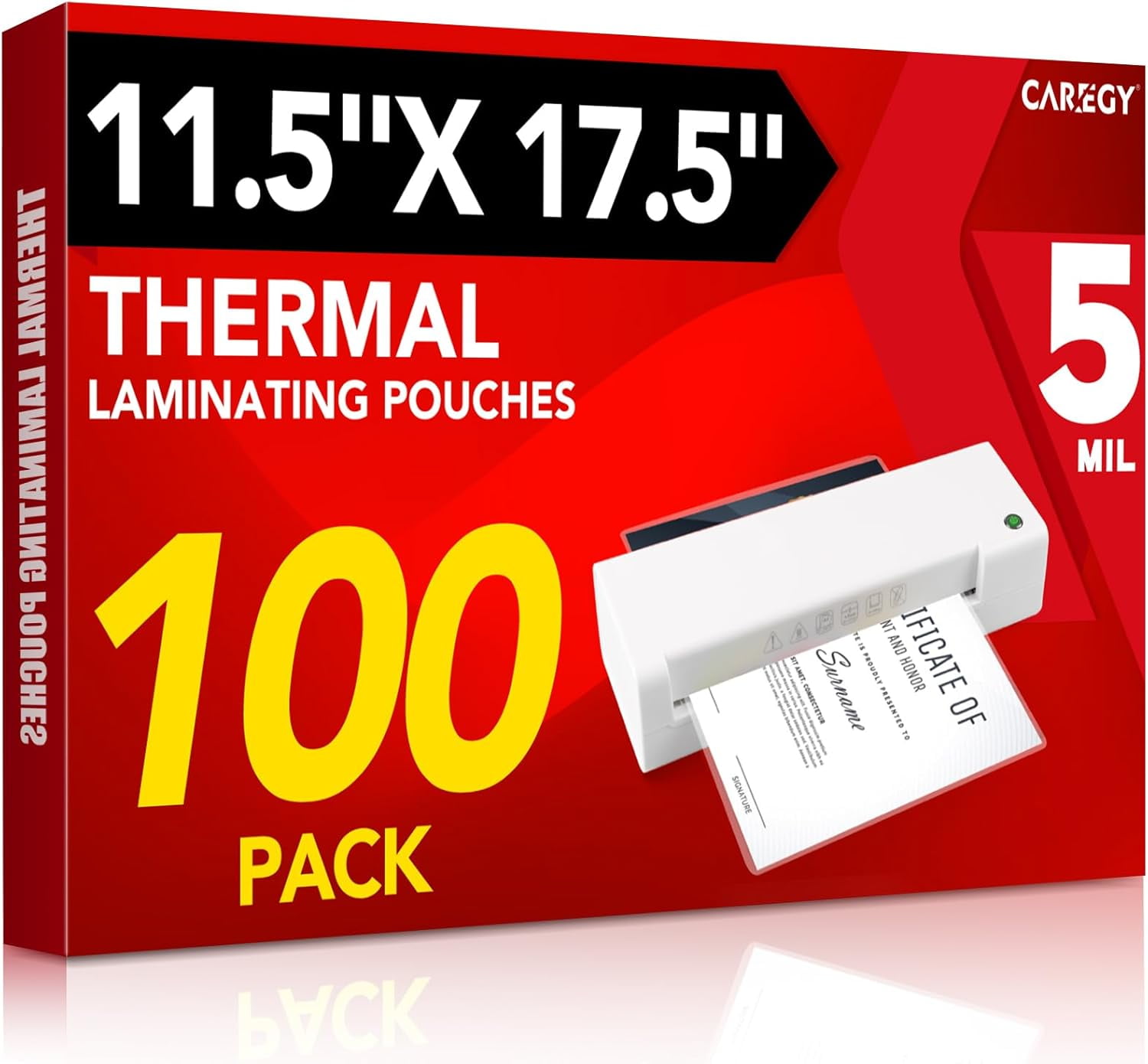 100 Pack Laminating Sheets, Hold 11 x 17 Inch Sheet, 5 Mil Clear ...