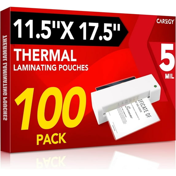 100 Pack Laminating Sheets, Hold 11 x 17 Inch Sheet, 5 Mil Clear ...