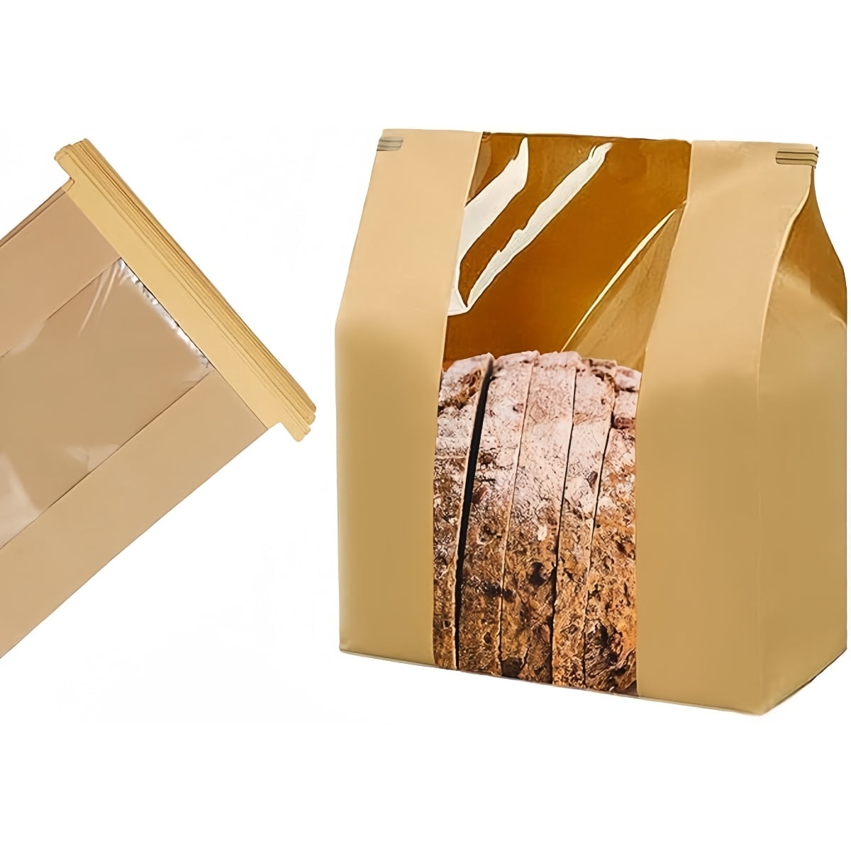 100 Pack Large Kraft Paper Bread Bags for Homemade Bread Bags 14" x 8.3 ...