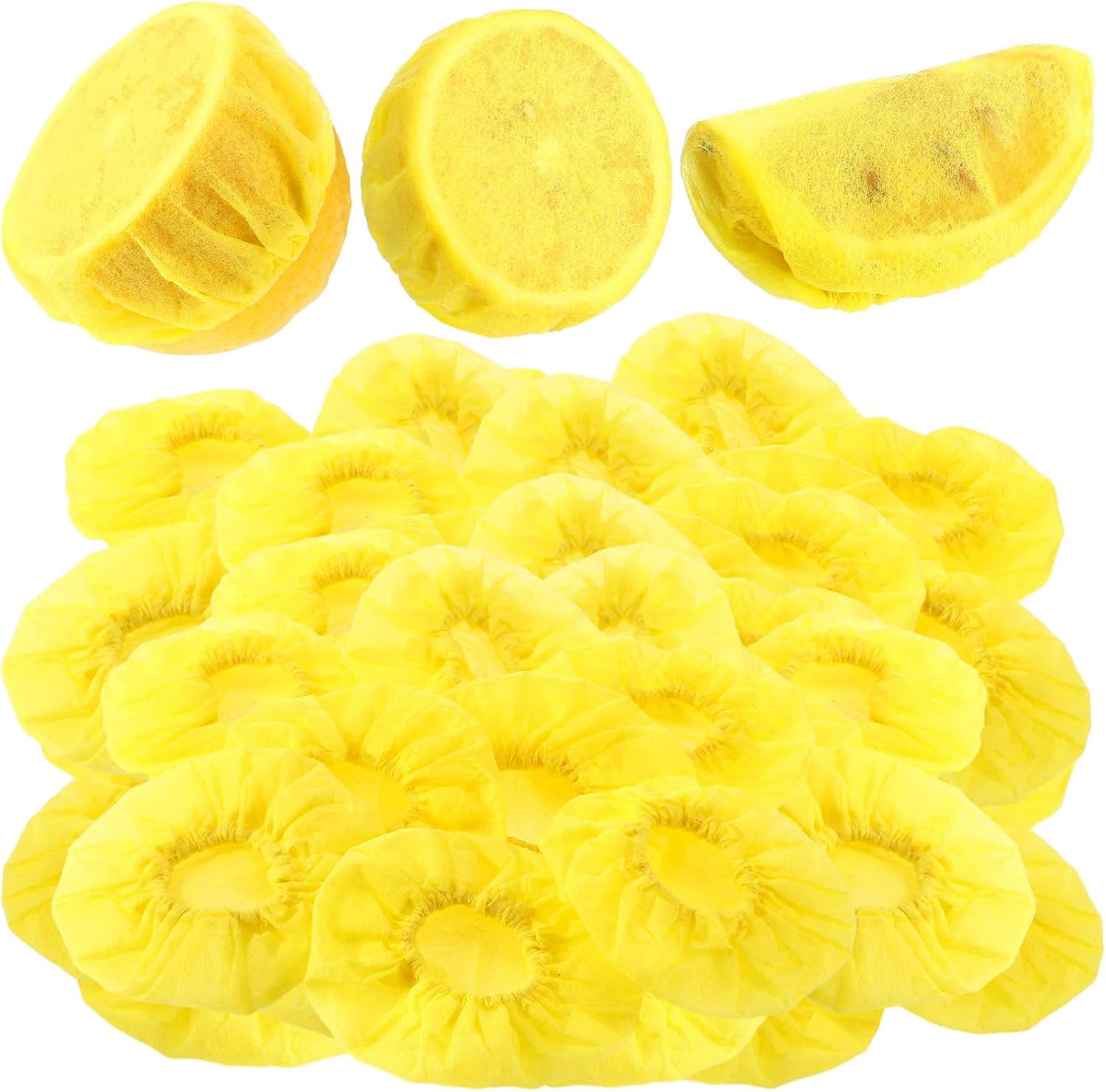 100 Pack Lemon Wedge Stretch Wraps Covers Lemon Nets Bag Covers for ...