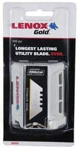 Lenox Gold Titanium Edge Utility Knife Blades, 100 Pack - Razor Tools ...