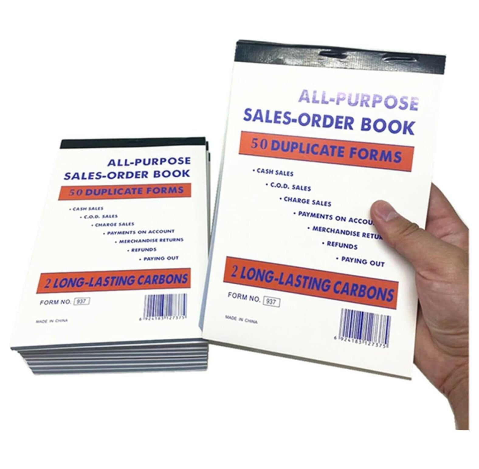 100 Pack Lot Large Sales Book Order Receipt Invoice Book Carbonless ...