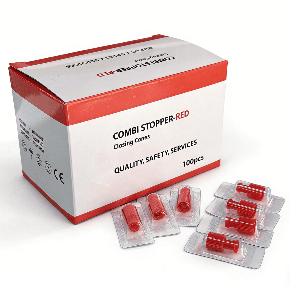 100 Pack Luer Stopper Closing Cones Dual Male-female Individually ...