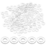 100-Pack M3 PVC Flat Washers, 3mm ID 6mm OD 1mm Thick Clear Plain ...