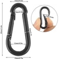 100 Pack M4 Black Carabiner Clip Spring Snap Hook, 1.57 Inch Heavy Duty ...