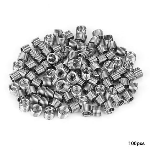100-Pack M5 Stainless Steel SS304 Coiled Wire Helical Screw Thread ...