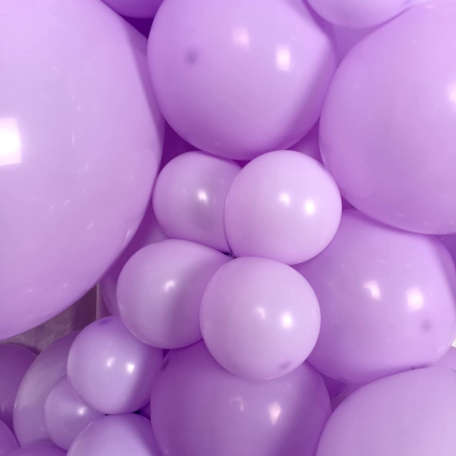 100 Pack Macaron Purple Balloons Different Sizes 18 12 10 5 Inch ...