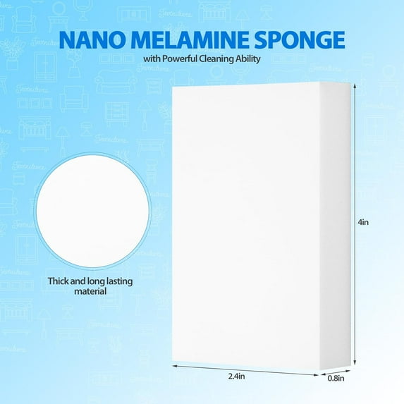 100 Pack Magic Sponges Eraser, Multi-Functional Household Cleaning ...