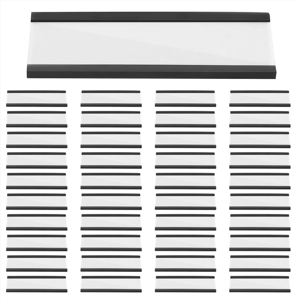 100 Pack Magnetic Label Holder C Channel Magnetic Labels, Magnetic Data ...