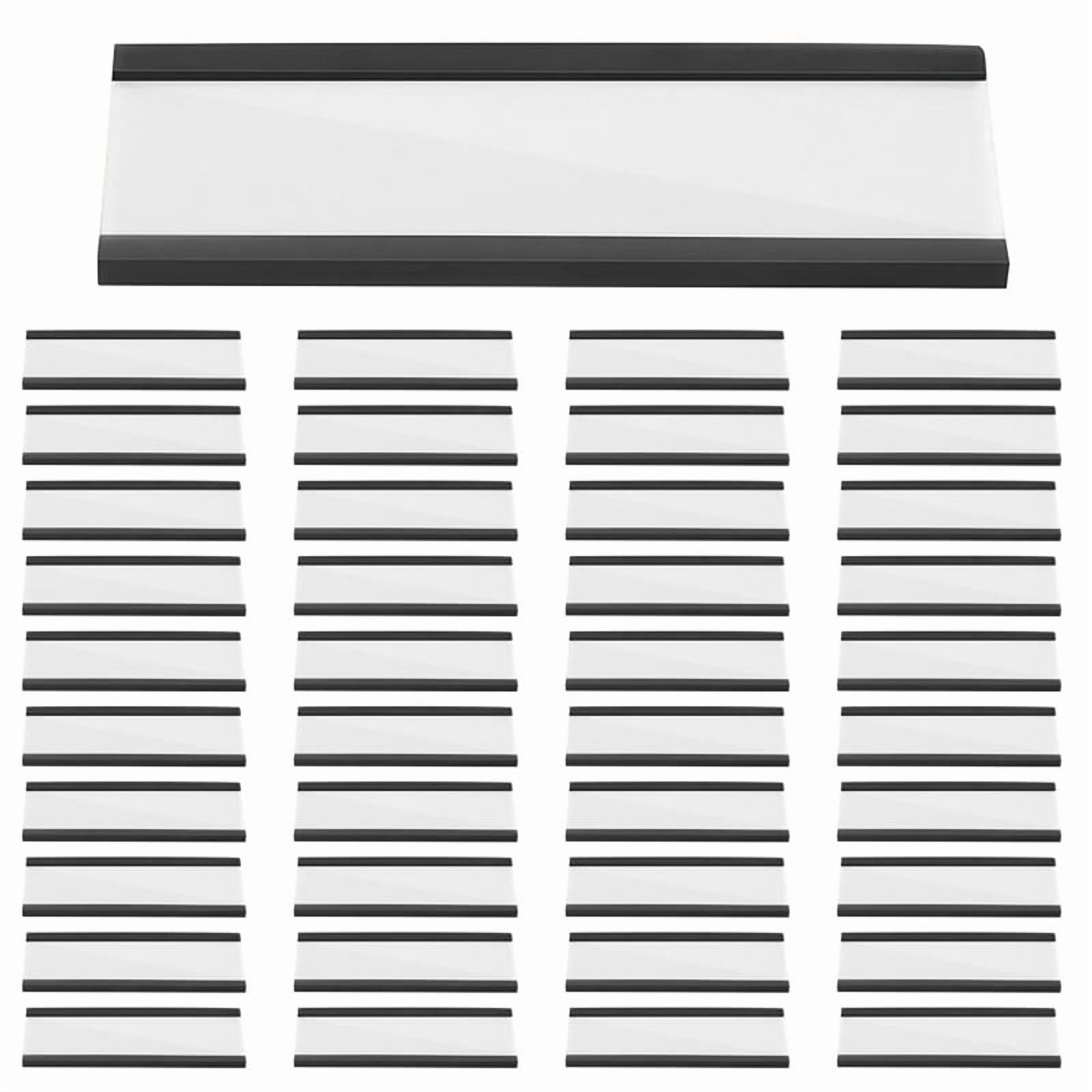 100 Pack Magnetic Label Holder C Channel Magnetic Labels, Magnetic Data ...