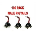 100 Pack Male Red Black DC Power Pigtails Adapter CCTV DVR Camera Lead ...