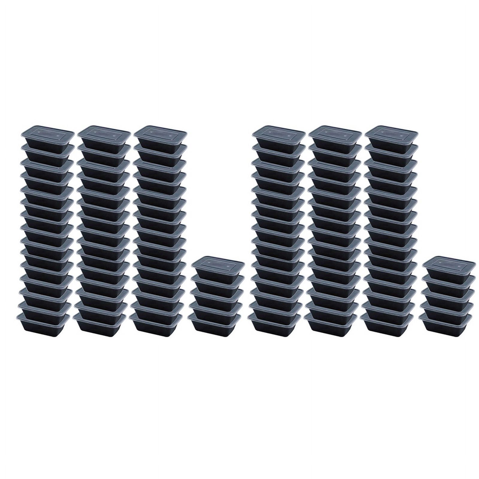 100-Pack Meal Prep Containers Reusable To-Go Food Containers Plastic ...