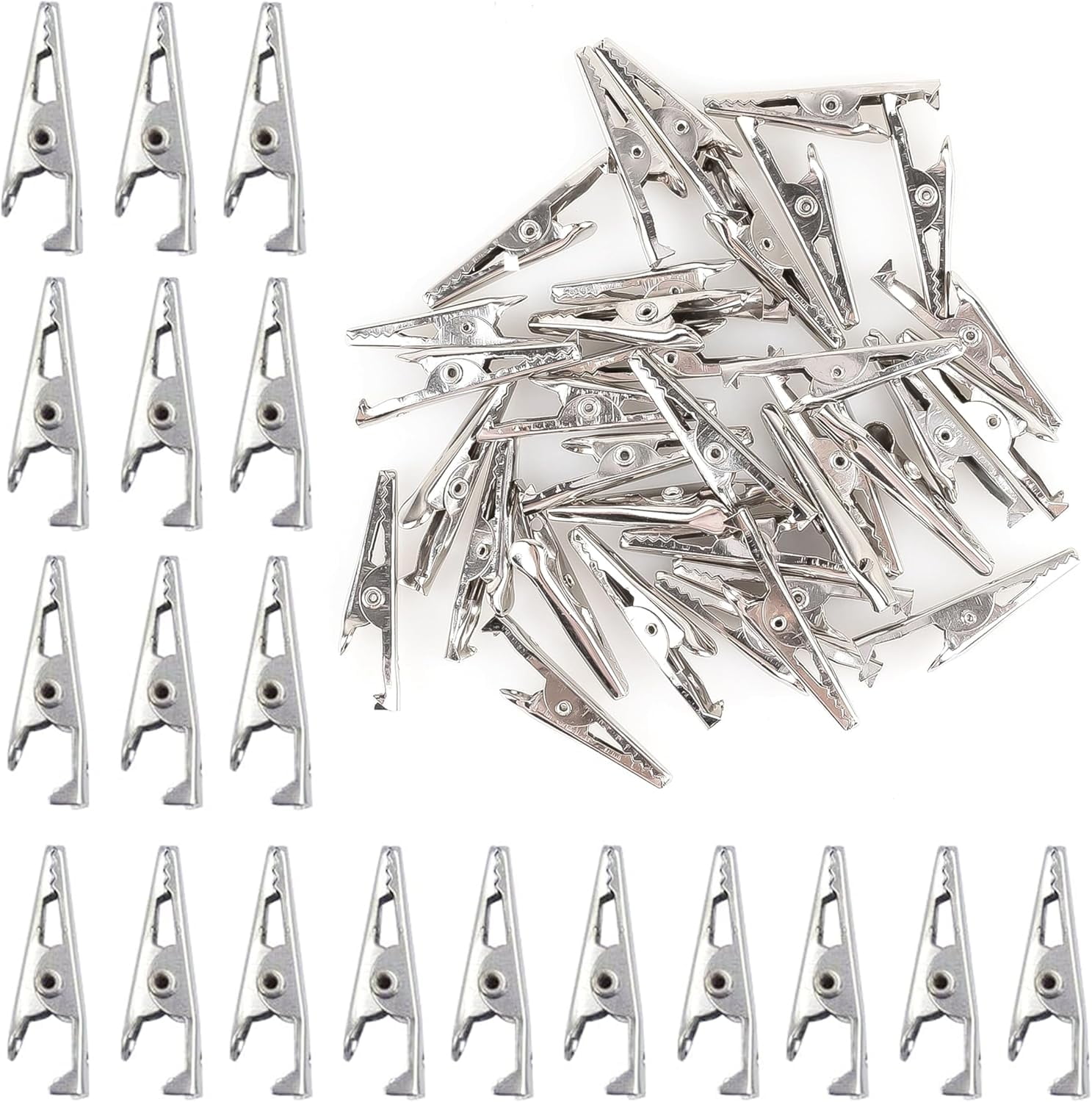 100 Pack Mini Clamps Alligator Clips for Crafts & Electrical, Small ...