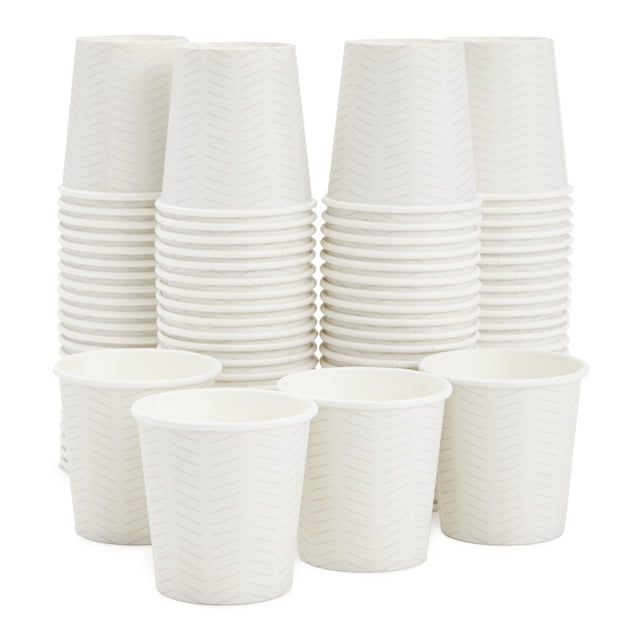 Walmart 100 Pack 4oz Mini Disposable Cups for Espresso, Coffee, Tea ...