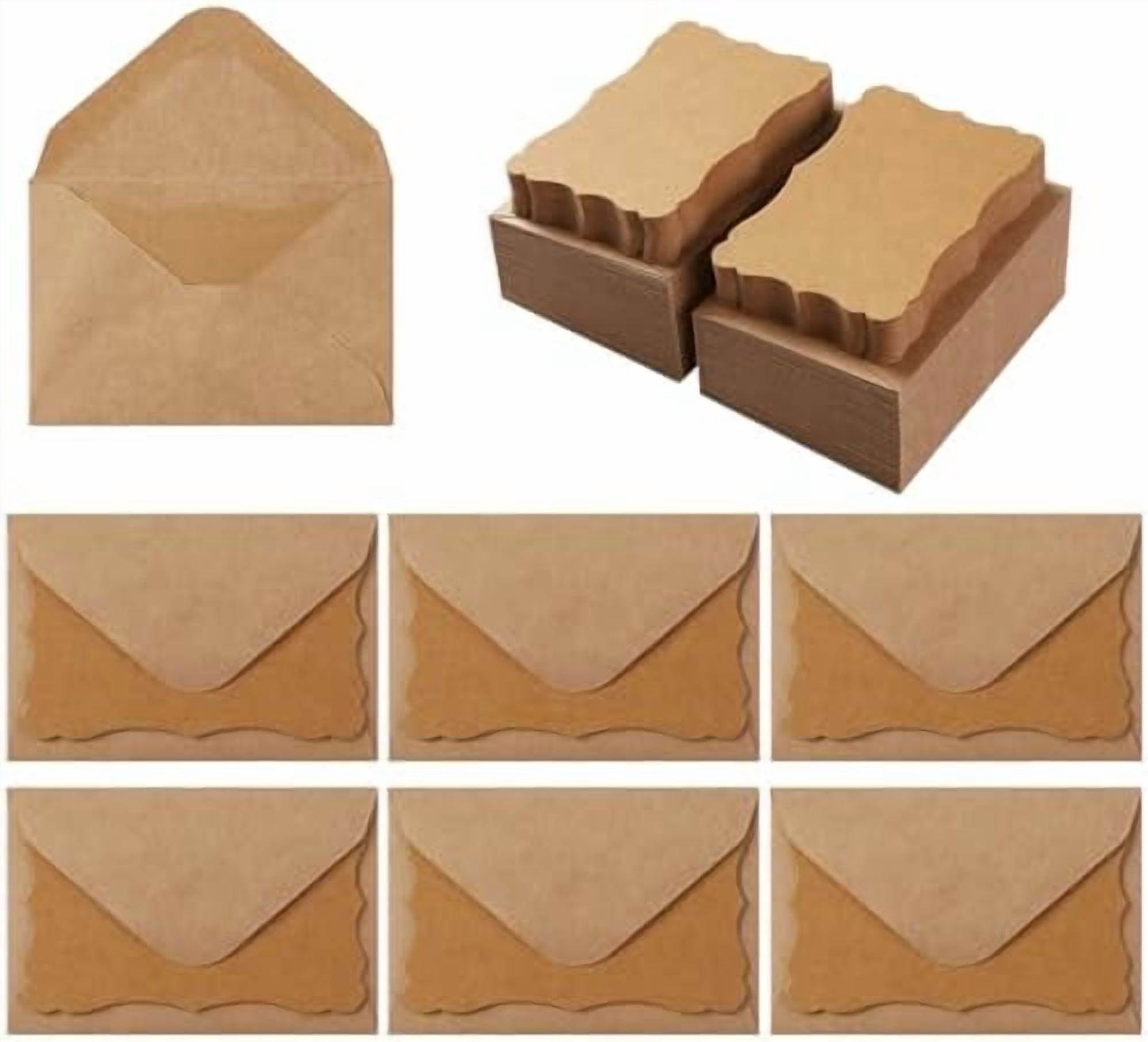 100 Pack Mini Envelopes with Colorful Blank Note Cards Small Self ...