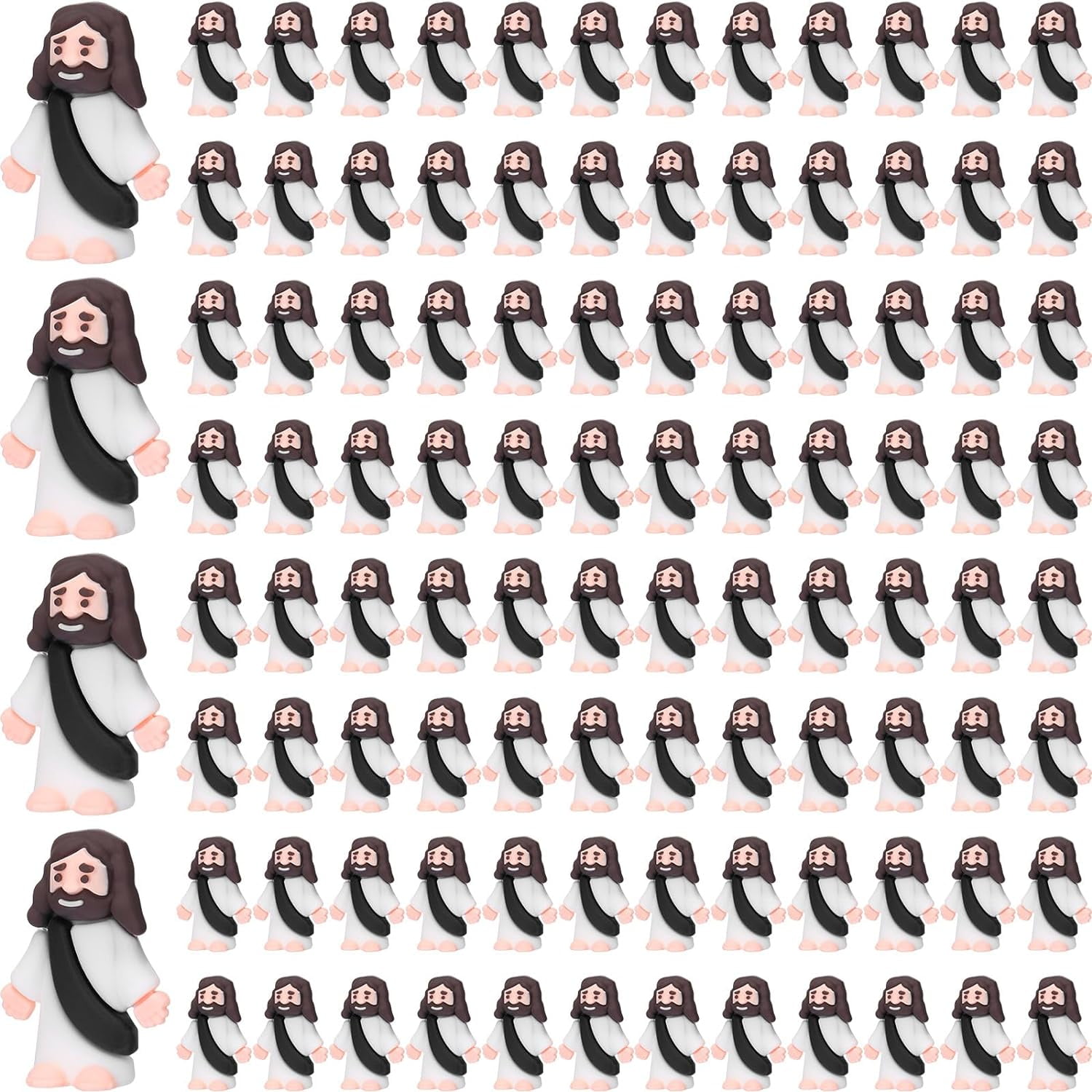 100 Pack Mini Jesus Figurines Bulk Little Jesus Figures Toys Religious ...