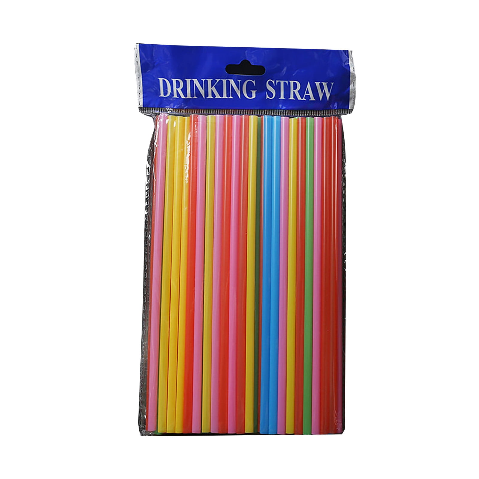 100-Pack Neon Colored Flexible Straws, Disposable Straight Drinking ...