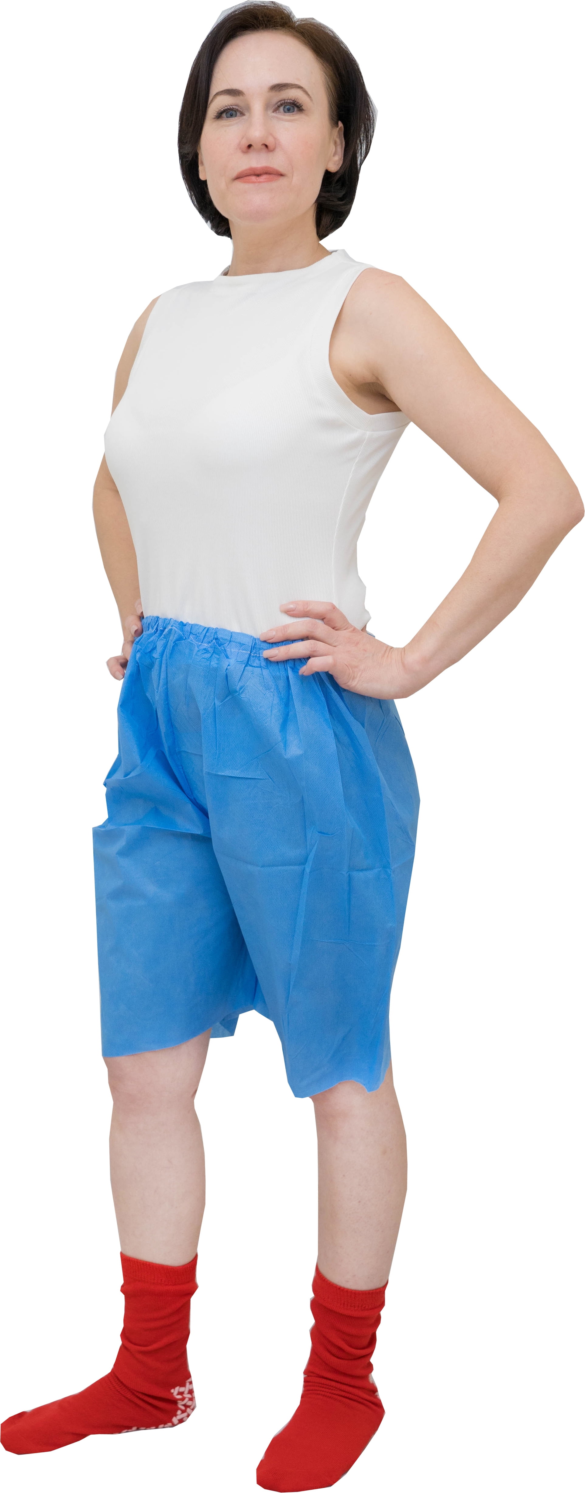 100 Pack - One Size Fits All Disposable Exam Shorts Medical Patient ...