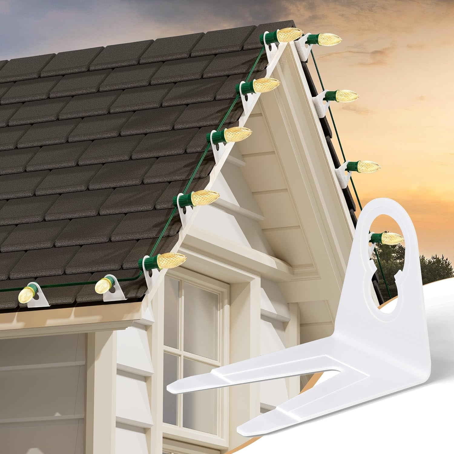 100 Pack Original Shingle Tab Light Clips for C7 C9 Christmas Lights ...