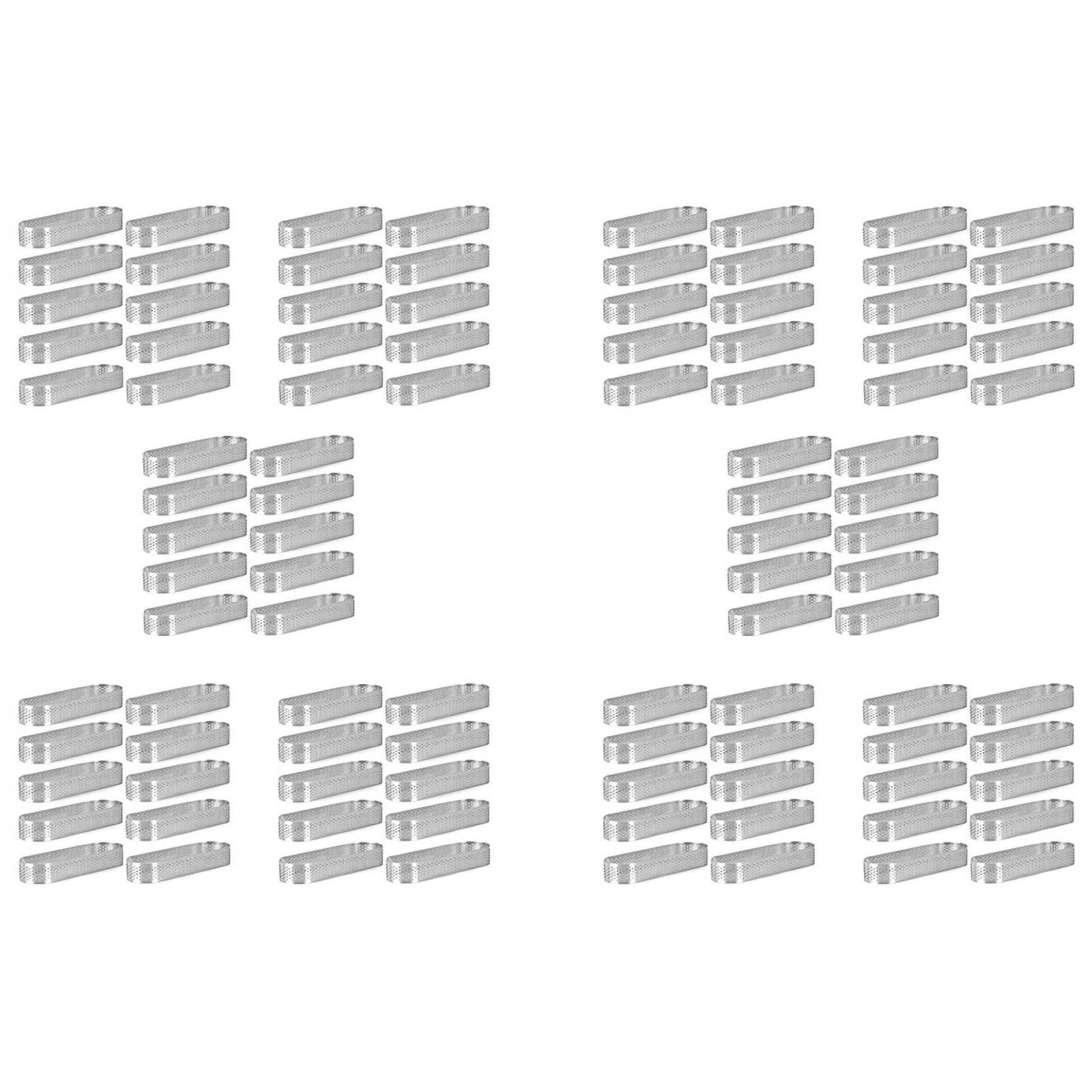 100 Pack Oval Tart Ring,Perforated Baking Ring,Pastry Ring,Stainless ...