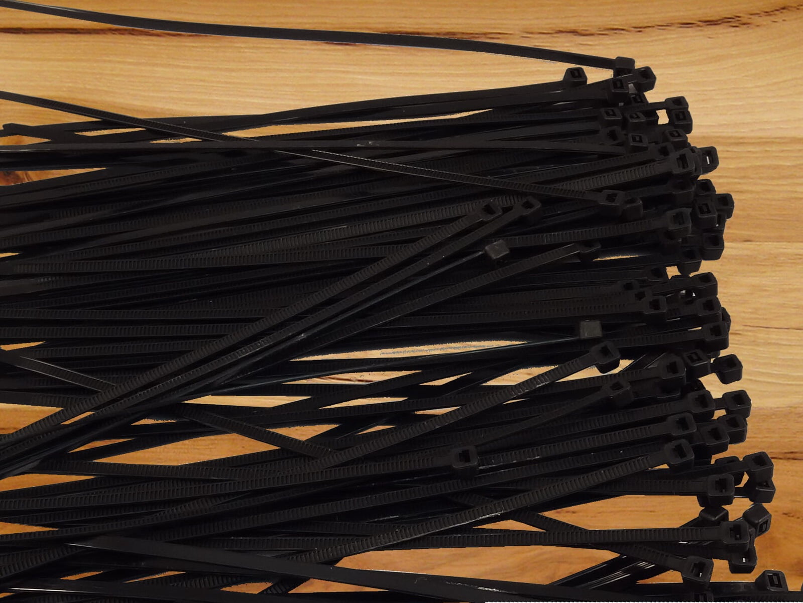 100 Pack PCS 8" inch Network Cable Cord Wire BLACK Tie Strap 40 Lbs Zip ...