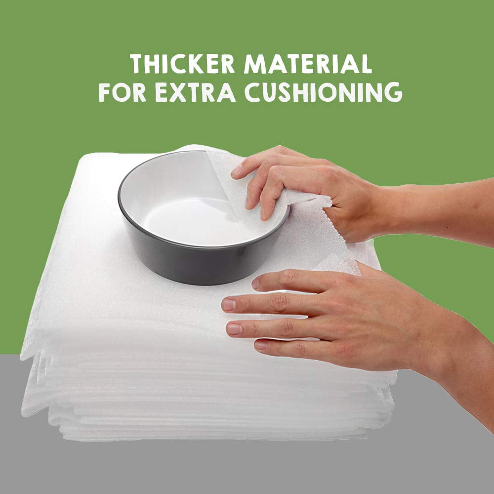 100-Pack PE Foam Sheets 12x12 - Lightweight and Shock-Absorbing Packing ...