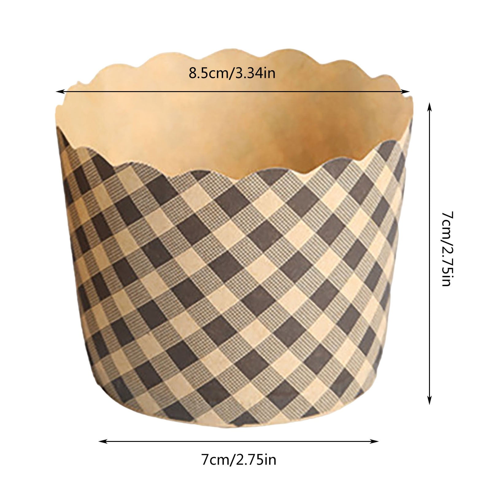 100 Pack Paper Baking Cups Large Greaseproof Baking Cups 3 Size ...